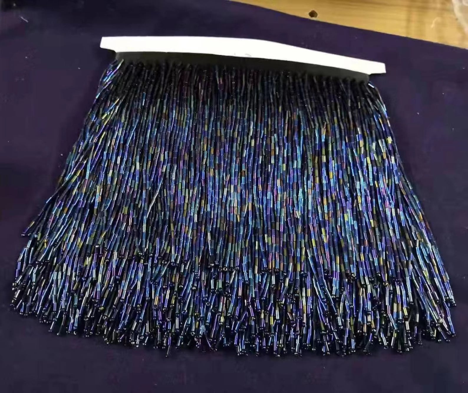 Hot Pink Beaded Fringe Trim for Couture and Costume, Bugle Bead Tassel ...