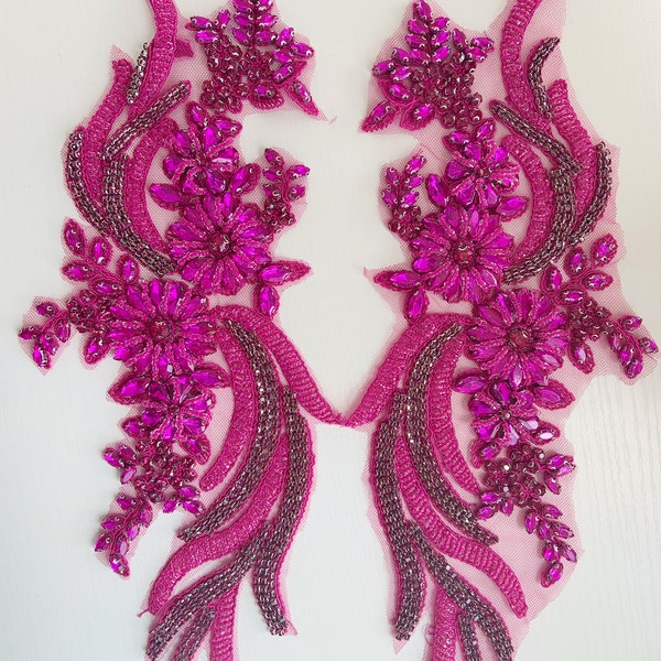 Hot Pink Rhinestone Dress - Etsy