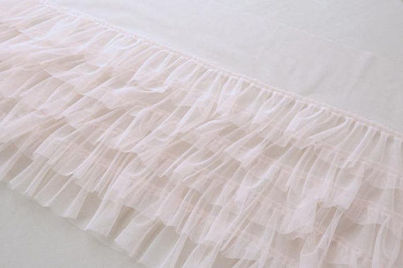 Light Blue Tulle Ruffled Trim Embroidery DIY Fold Lace Trim - Etsy
