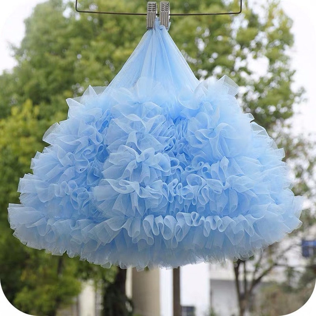 28 Cm Ruffled Trim, Pleated Frill Trim for Skirt | Light Baby Blue - Etsy