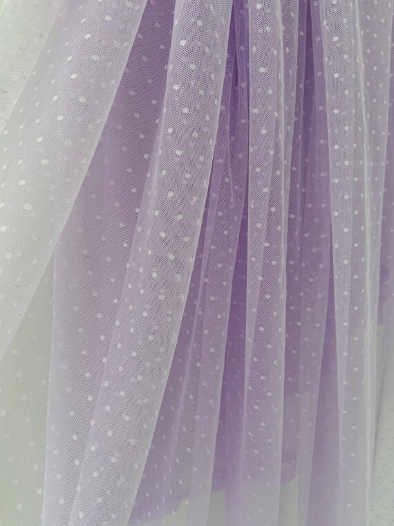 Light Purple Tulle Fabric With Polka Dots Polka Dotted Tulle - Etsy