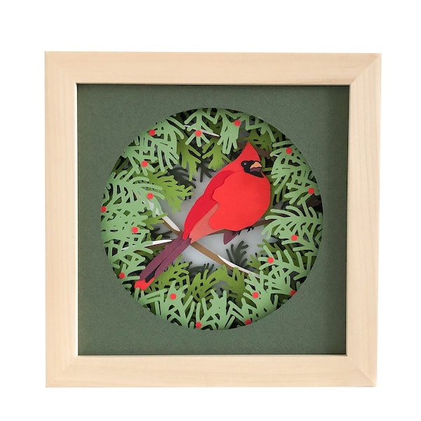 Cardinal Shadow Box - Etsy