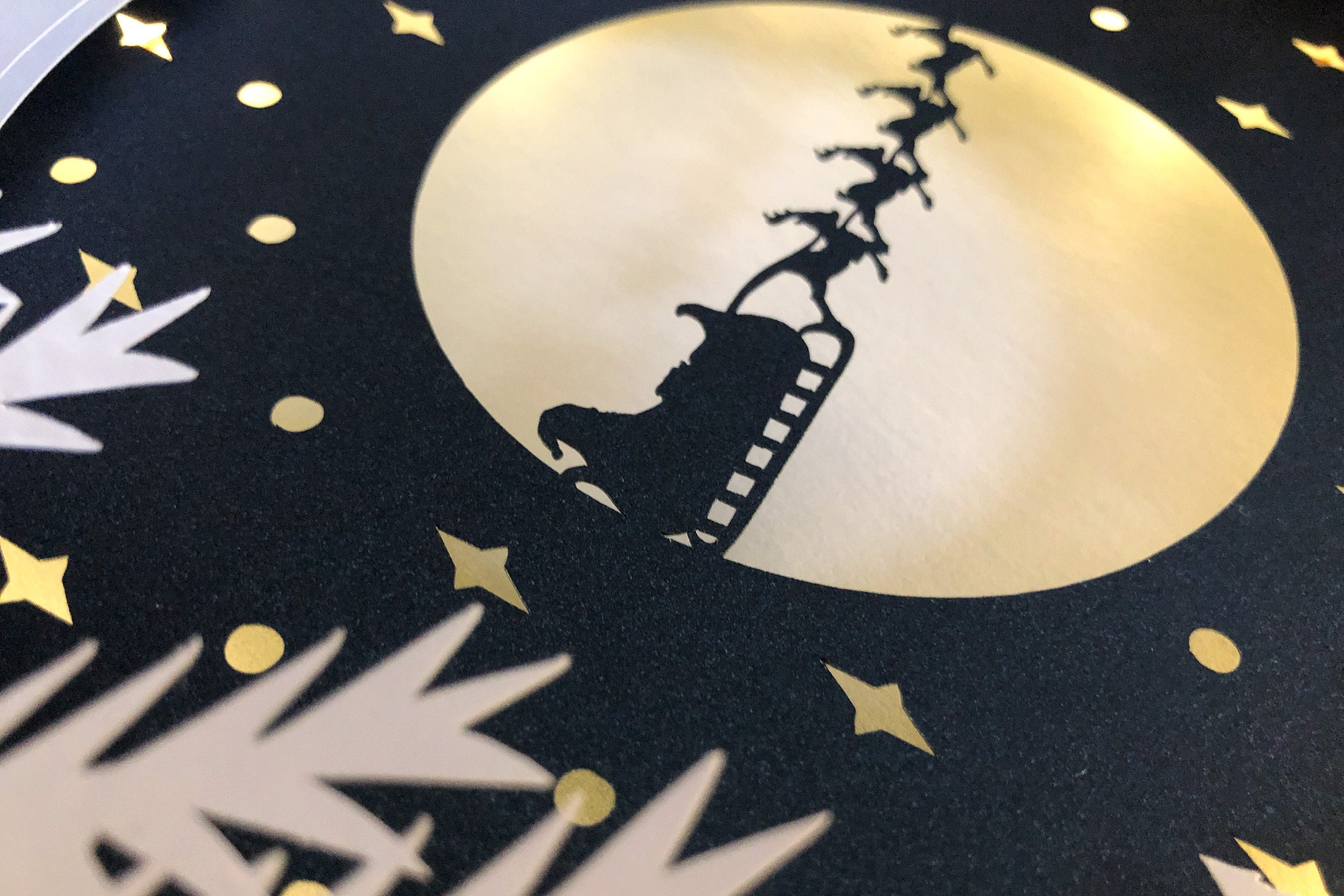 Christmas Village Shadow Box Svg for Cricut or Silhouette Machines, 3D ...