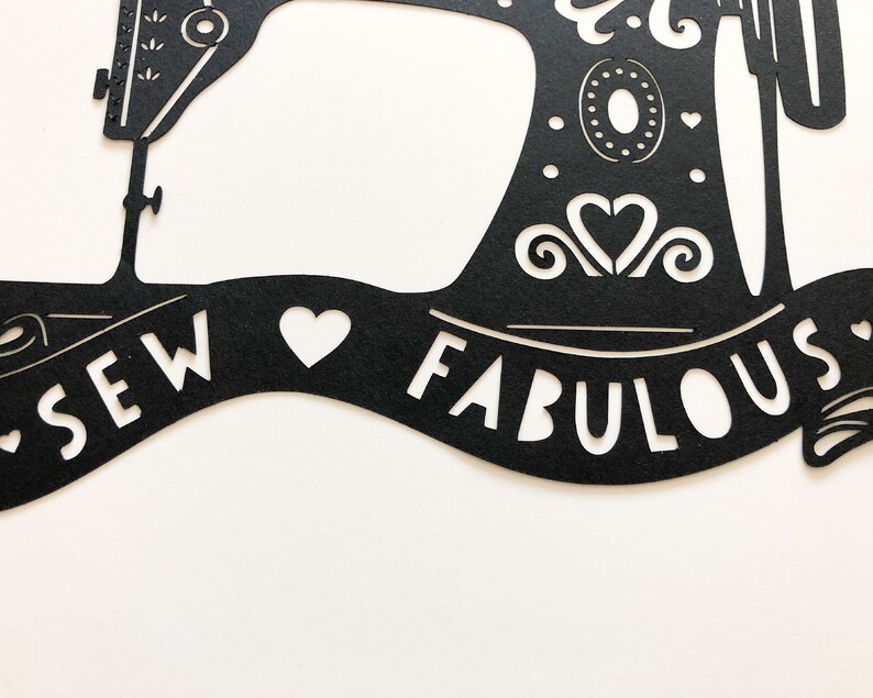 Sewing Machine Papercut Template Pattern Pdf Jpg for Hand | Etsy