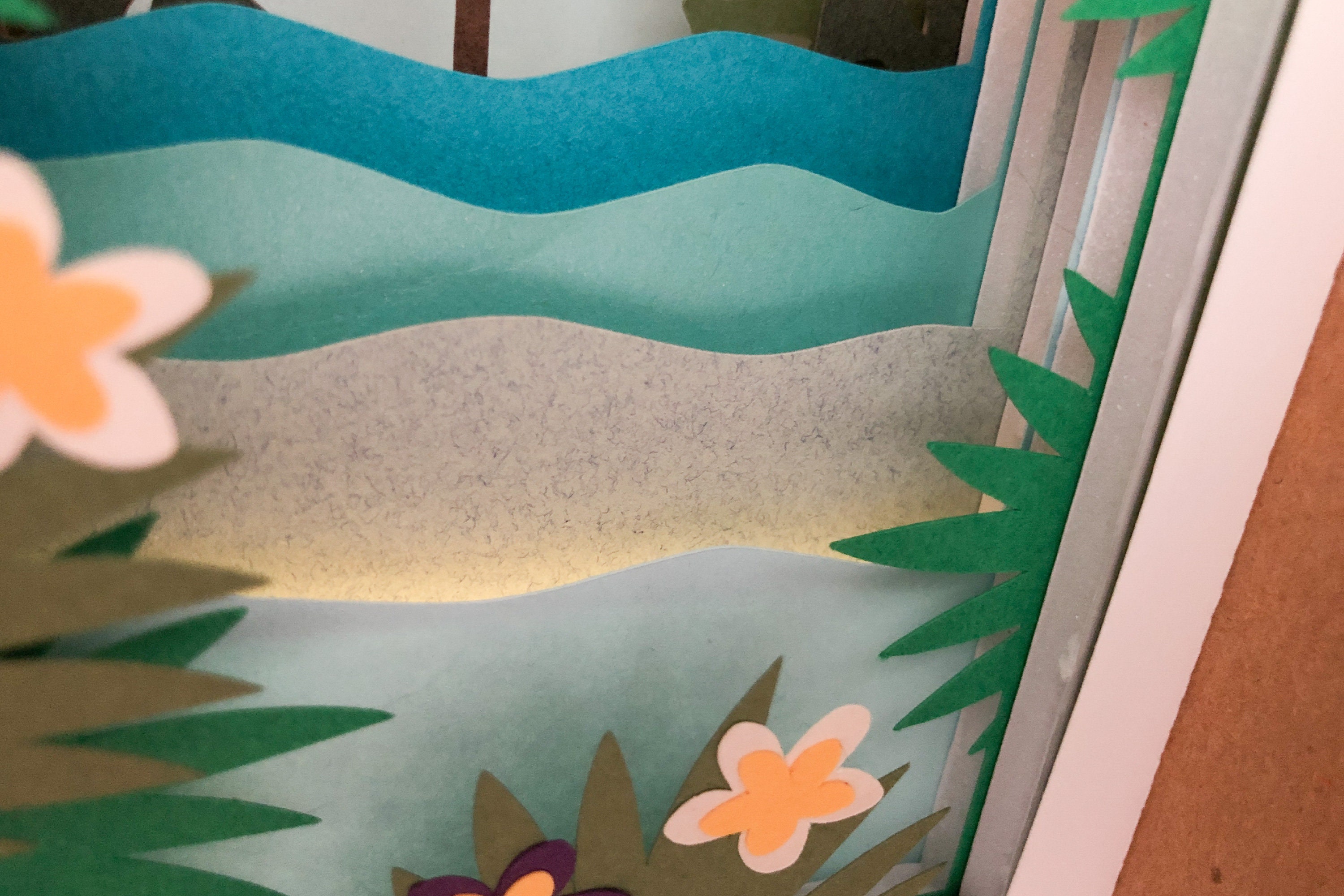 Flamingo book nook diorama shadow box svg for cricut or cameo | Etsy