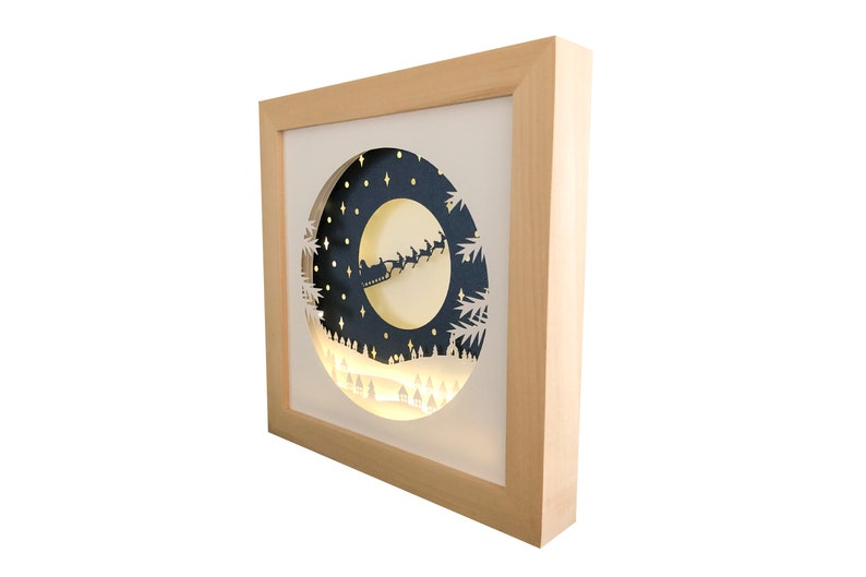 Christmas Village Shadow Box Svg for Cricut or Silhouette Machines, 3D ...