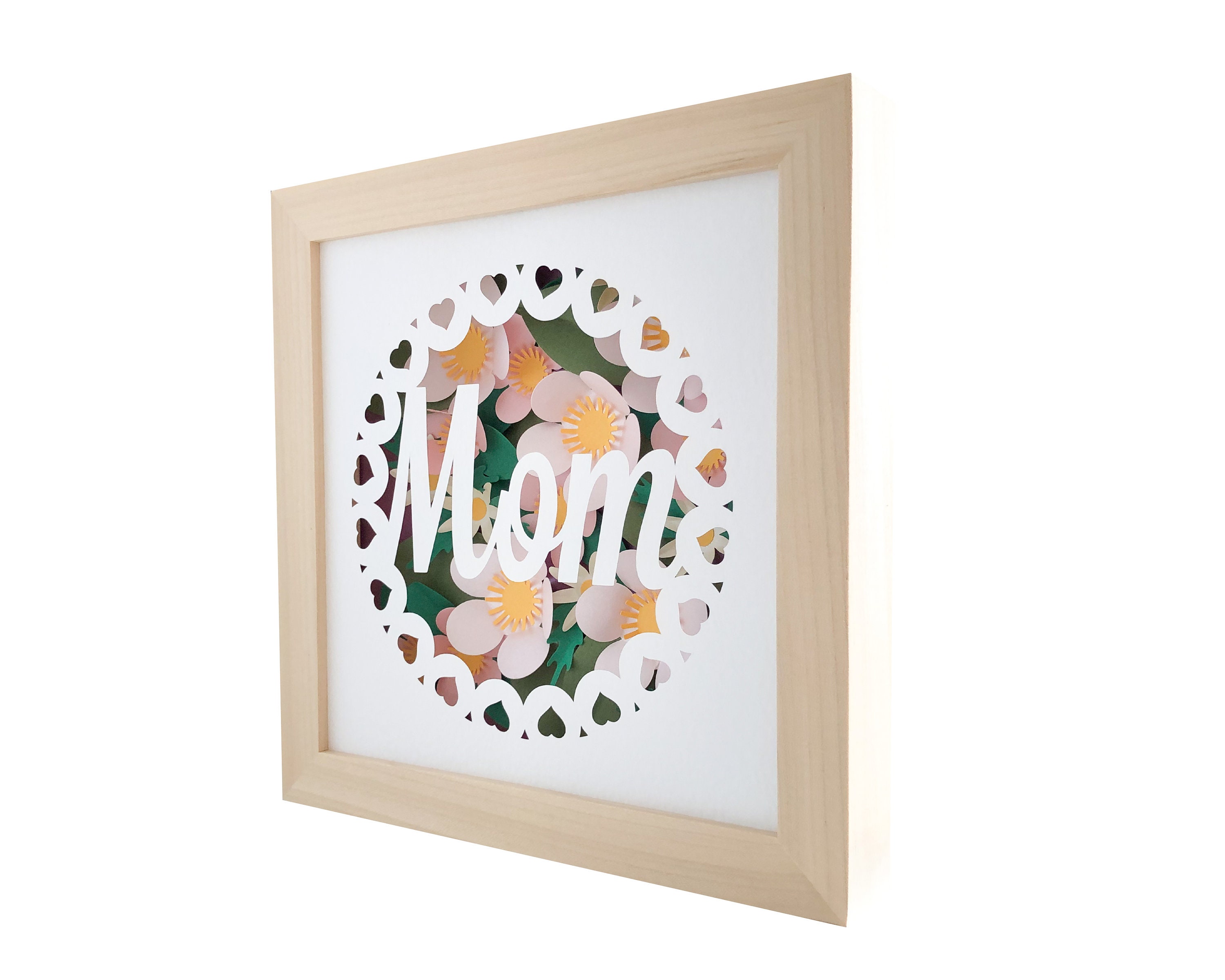 Mom Shadow Box Svg Template Flower 3D Shadow Box SVG Mothers - Etsy Canada
