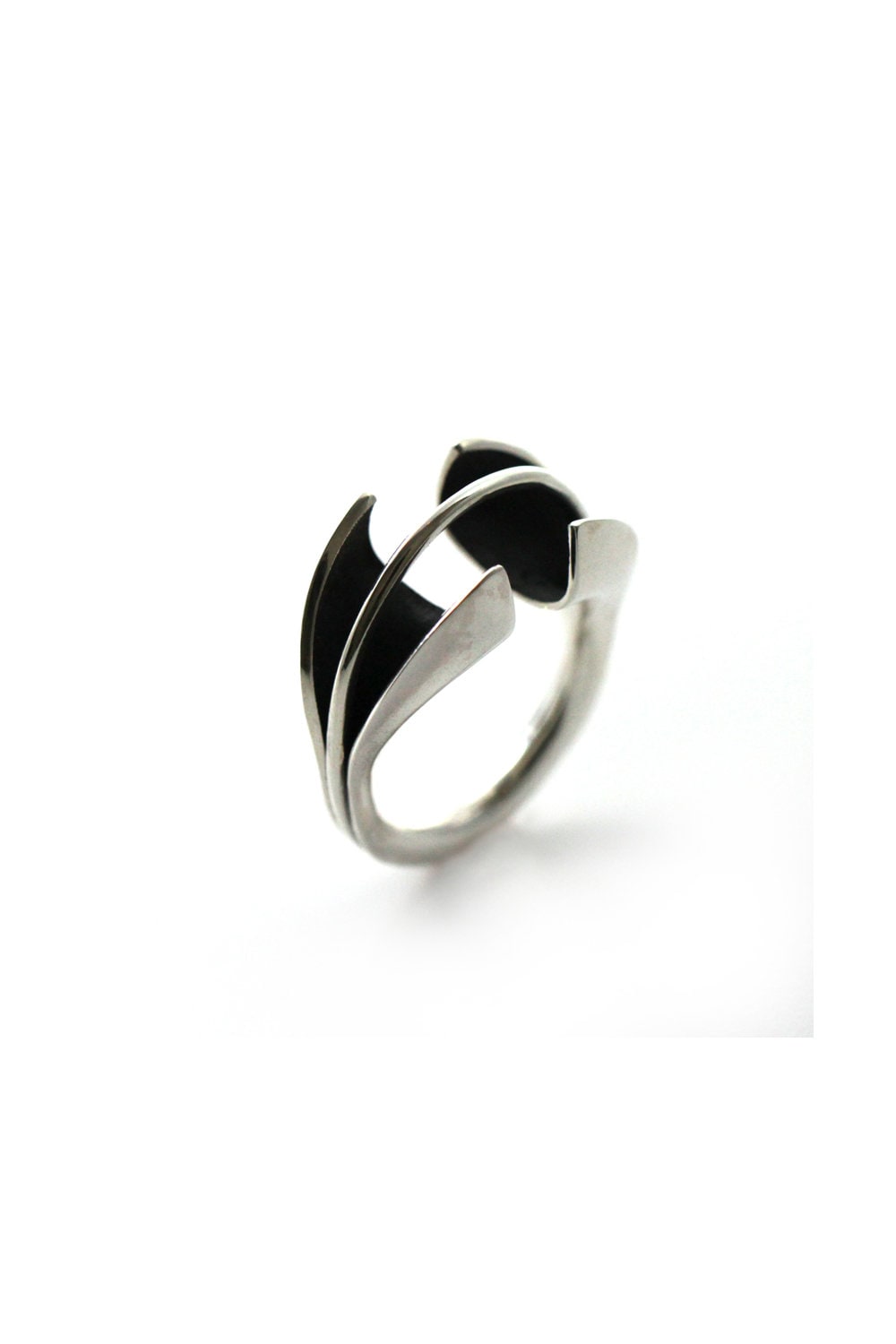 Minimalist Modern Ring • Geometric Statement Ring • Contemporary Chunky ...
