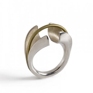 Statement Silver Ring • Chunky Ring • Cocktail Ring • 925 Silver Ring • Abstract Silver Ring ...