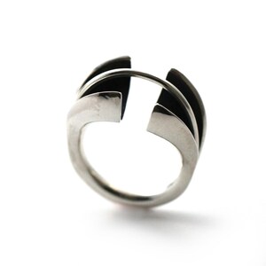 Statement Silver Ring • Chunky Ring • Cocktail Ring • 925 Silver Ring • Abstract Silver Ring ...