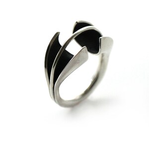 Statement Silver Ring • Chunky Ring • Cocktail Ring • 925 Silver Ring • Abstract Silver Ring ...