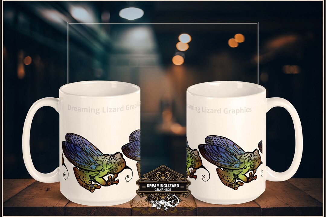 FLUTTER FROG Fantasy Winged Frog Coffee Mug, Cute Frog Gift - Etsy
