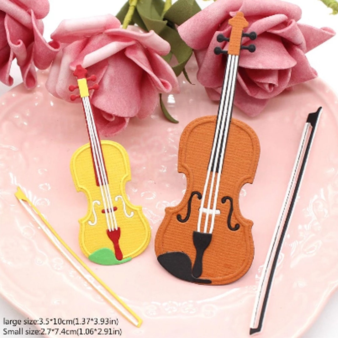 Violin Die Cut,music Instrumen Die,music Lover Dies, Scrapbook Paper ...