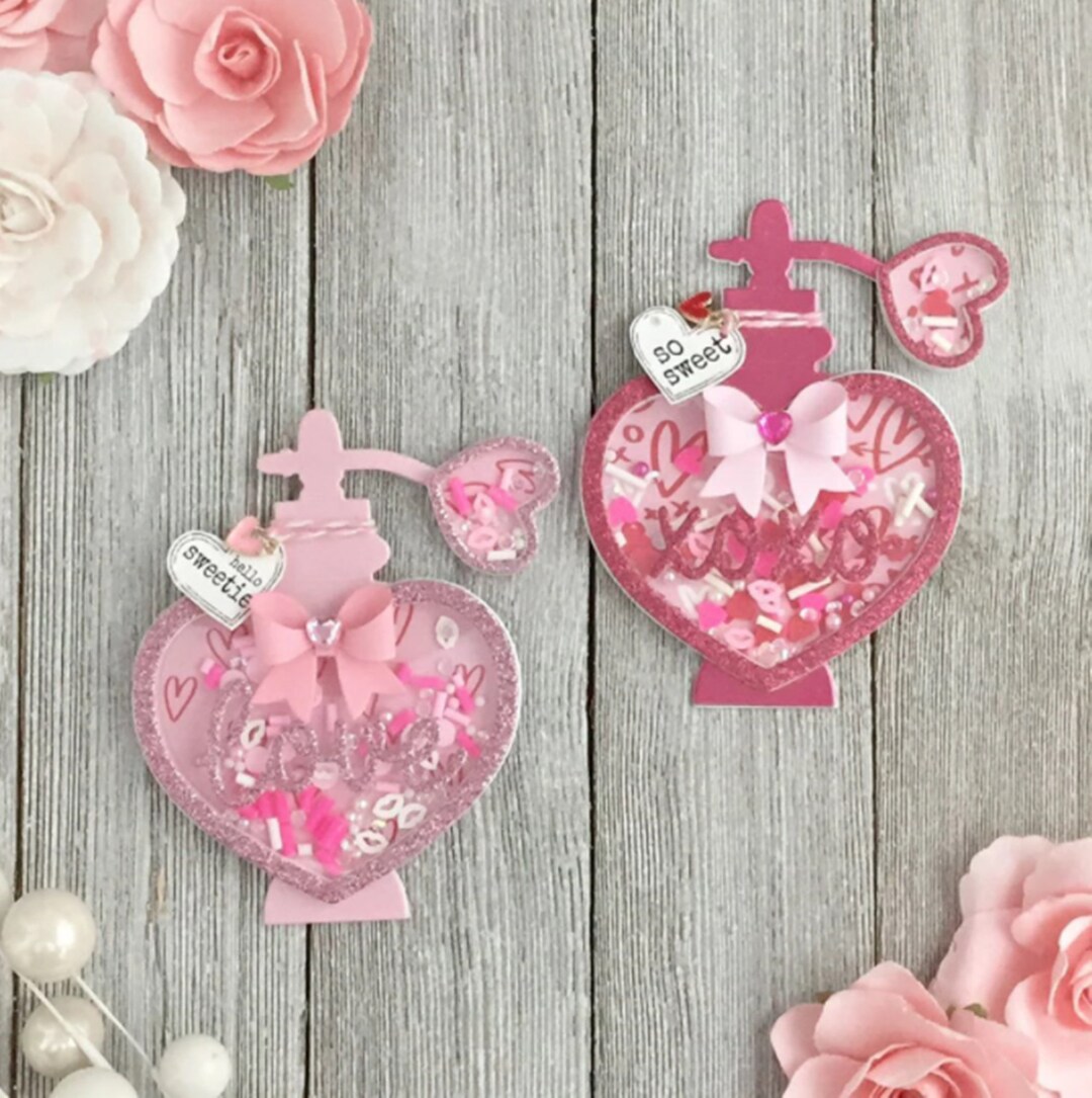 Valentine Heart Die ,heart Perfume Shaker, Cutting Dies Scrapbook Paper ...
