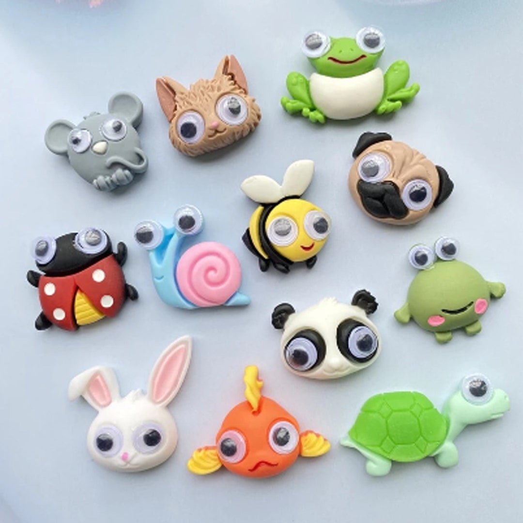 Cute Resins 10pcs Resin Mixed Animals Flat Back Cabochons for - Etsy
