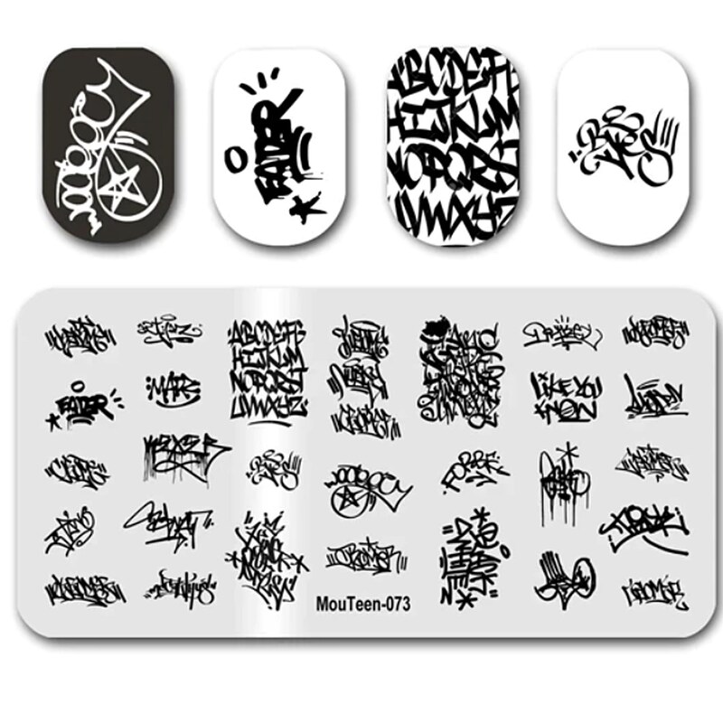 Nail Stamping Template Plate - Etsy UK