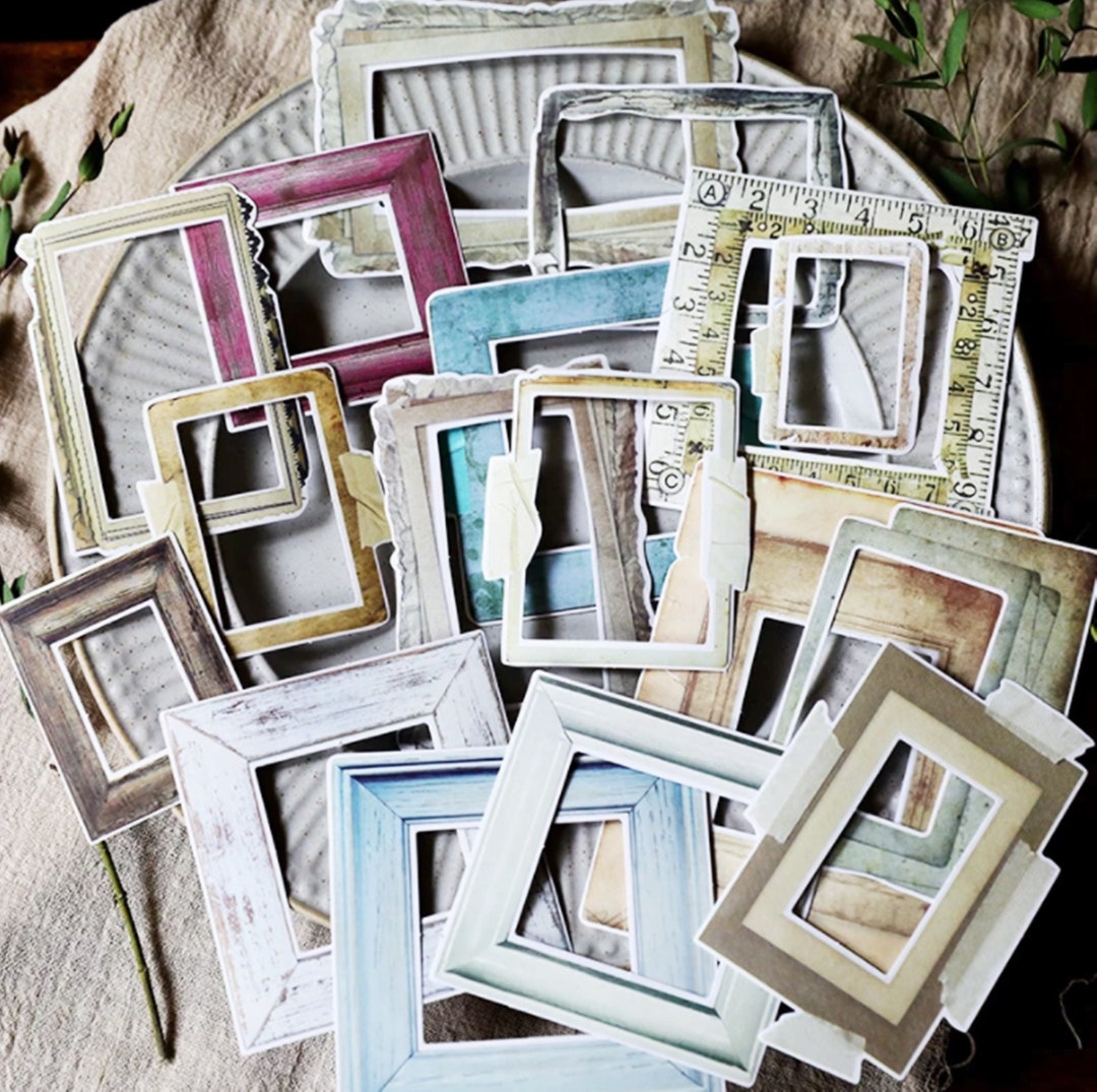 Vintage Photo Frame Stickers – Retro Frame Stickers for Journaling ...