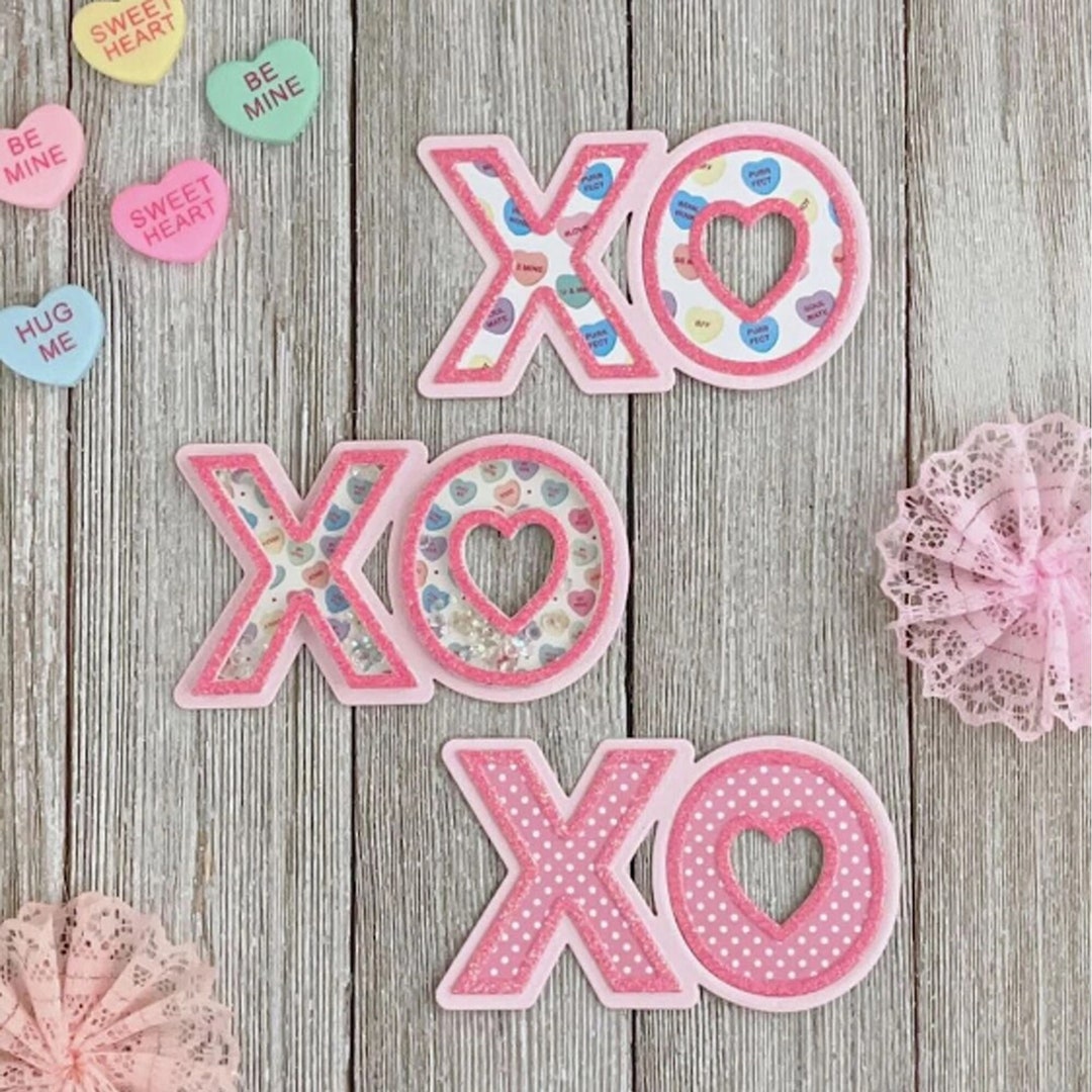 Xo Xo Die Cut,shaker Cutting Dies, Valentine's Cut Die,stencils for DIY ...