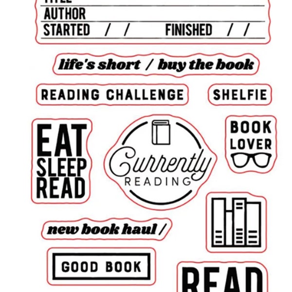 Book Review Stamp - Etsy