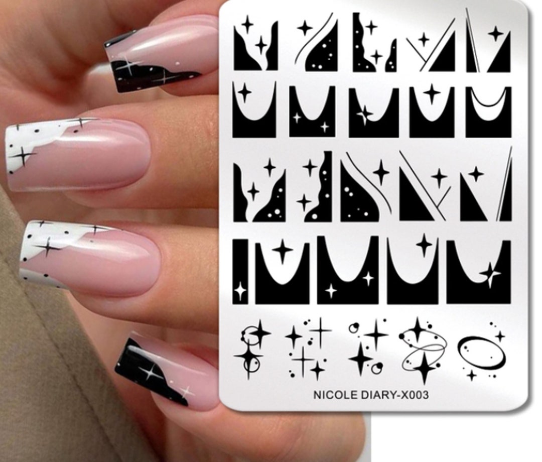 Nail Stamp French Nail Art Template Plates for Nails - Etsy