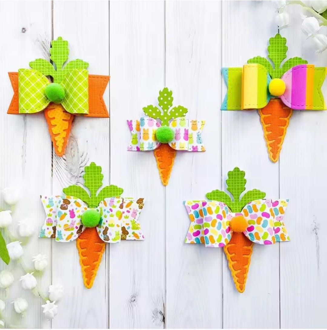 Carrot Bows Dies ,carrot Bow Cut Die - Perfect for Easter Crafts & DIY ...