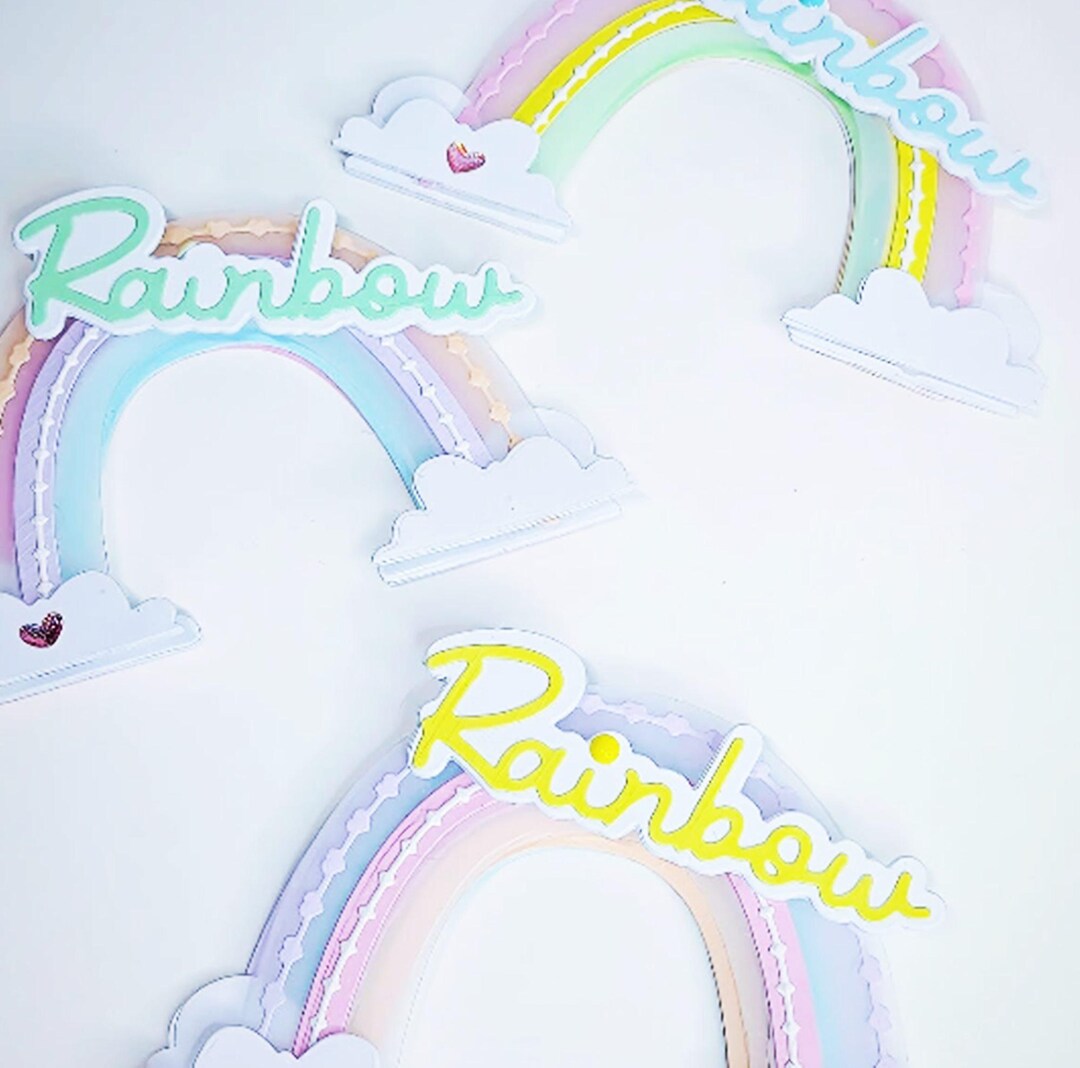 Layered Rainbow Bag Topper Cutting Dies Stencils for DIY Scrapbooking ...