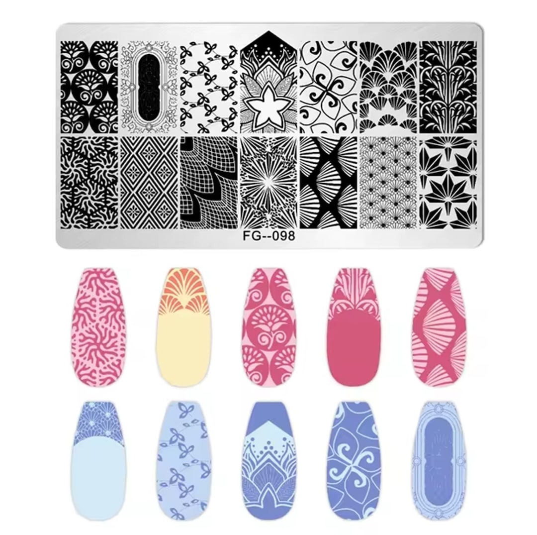 Nail Stamp Star Pattern ~ Symmetrical Patterns ~ Plates for Nails ...