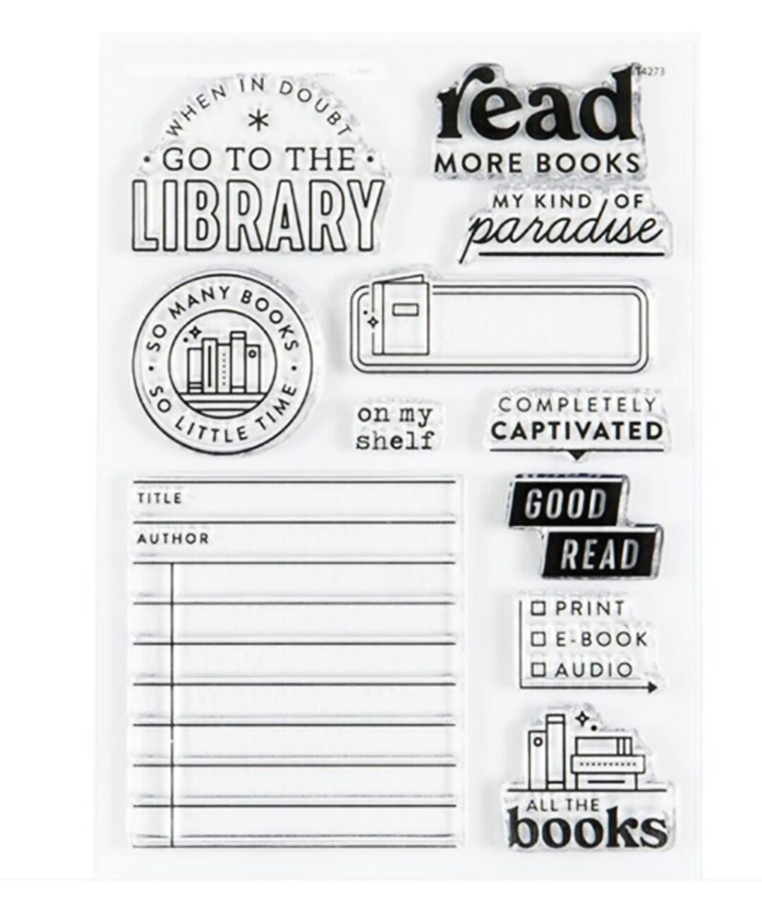 Reading Clear Stamps,library Stamp,scrapbook Paper Craft ,clear Stamp ...