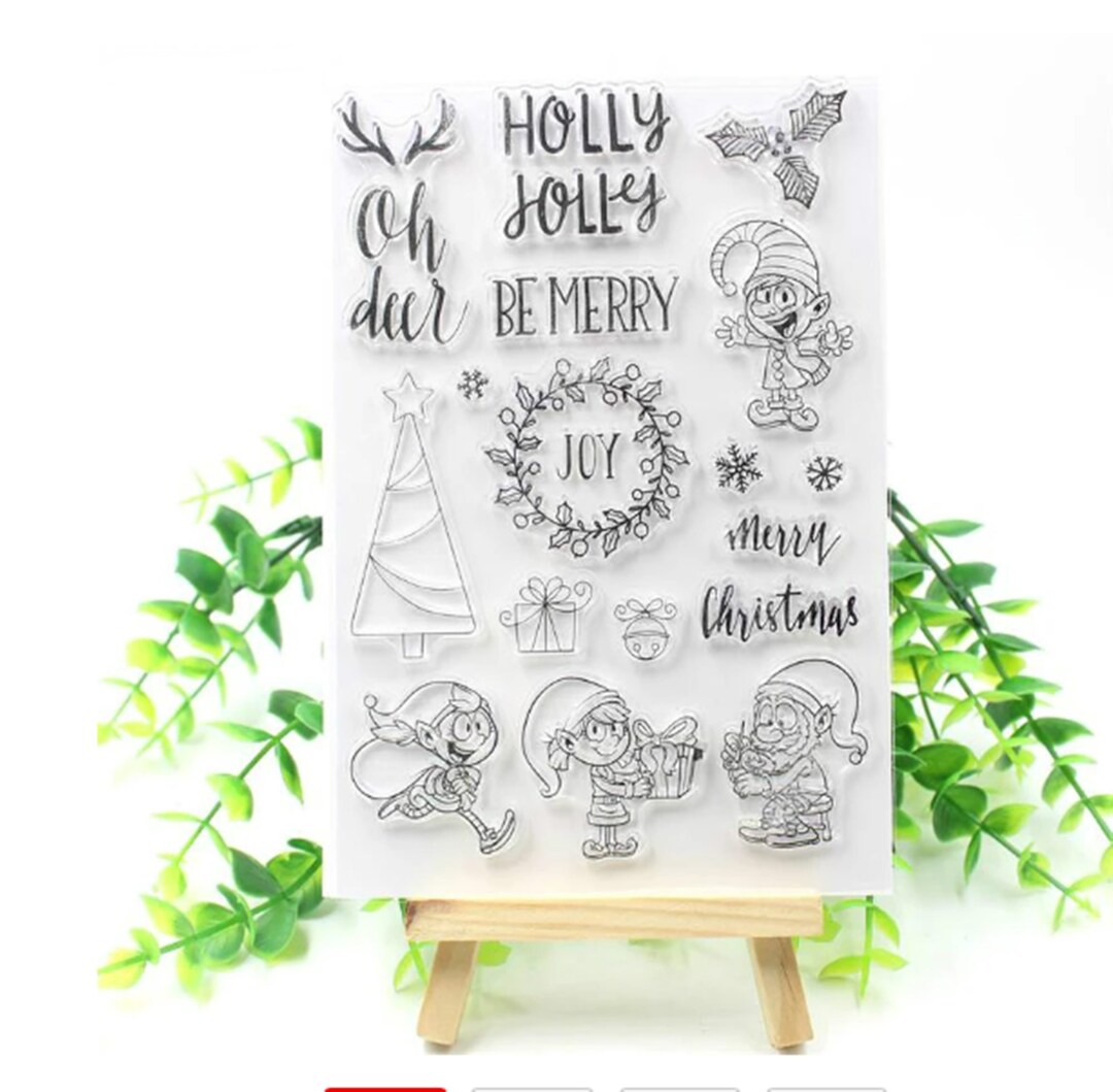 Christmas Elf Stamps,holly Jolly Stamps,transparent Silicone Stamp ...