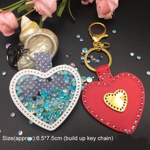 Heart Die Cut,cutting Die Keychain, Shaker Heart Paper Key Chain ...