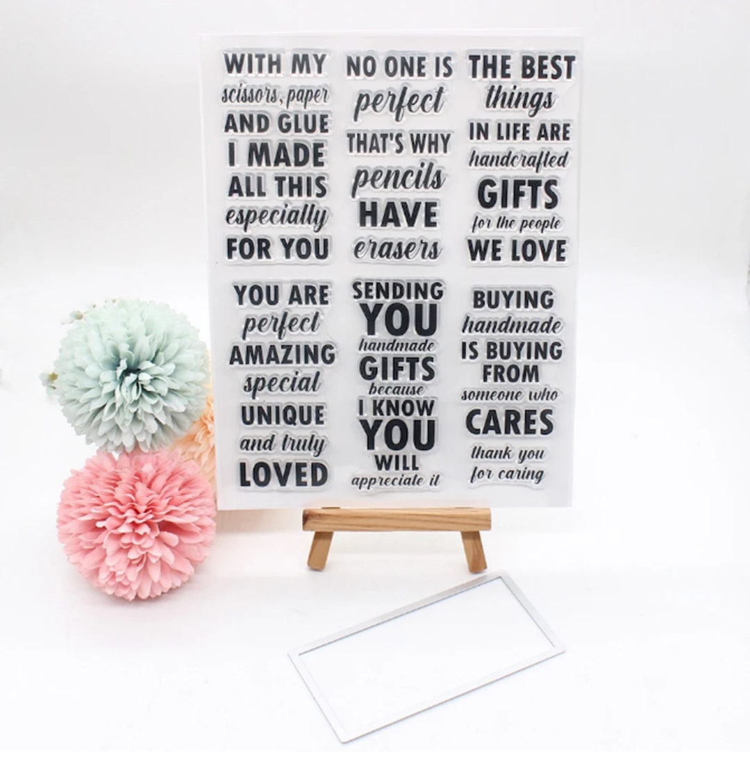 Crafting Quotes,clear Silicone Stamps and Cutting Dies for DIY ...