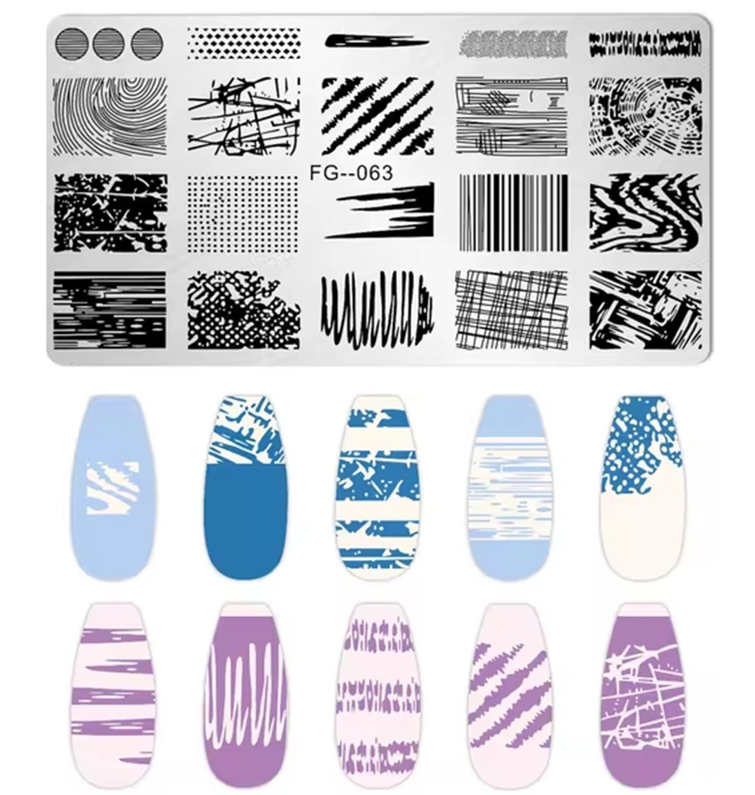 Nail Stamp Patterns ~ Symmetrical Patterns ~ Plates for Nails ~ Nail ...