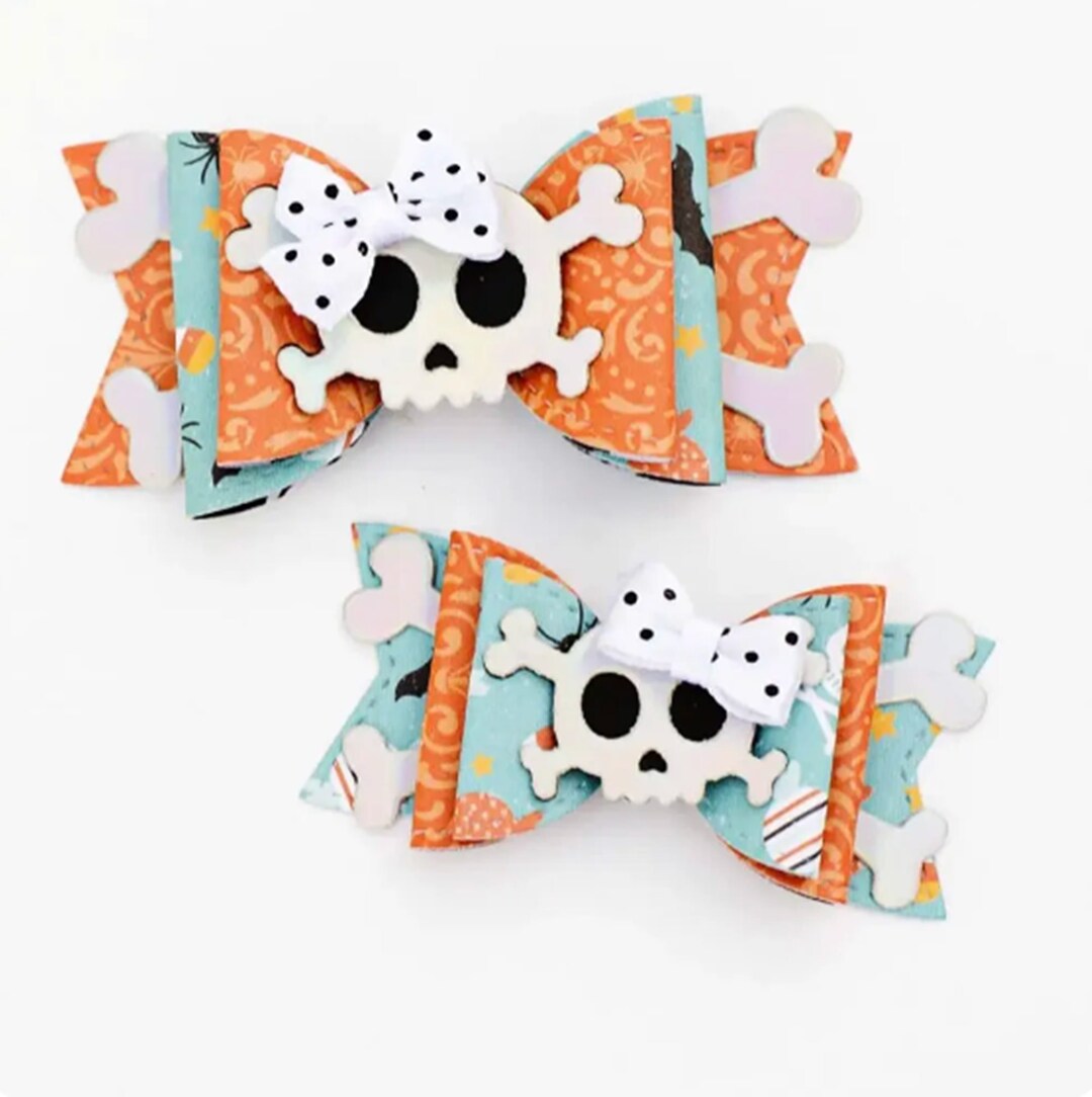 Skull Bows ,halloween Bows, Skeleton Bows,cutting Dies Stencils for DIY ...