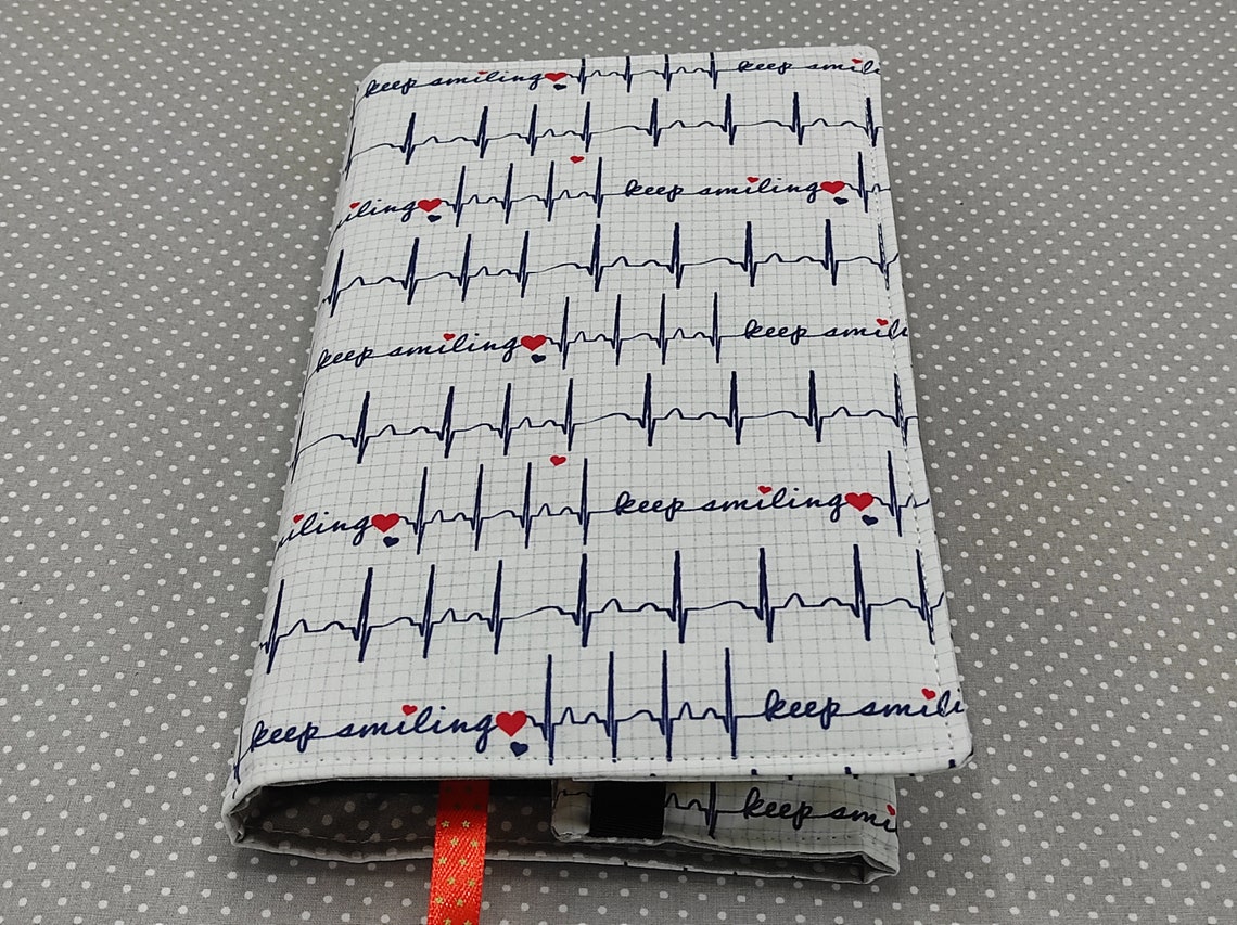 Adjustable Book Cover Buchhülle ECG Doctor | Etsy