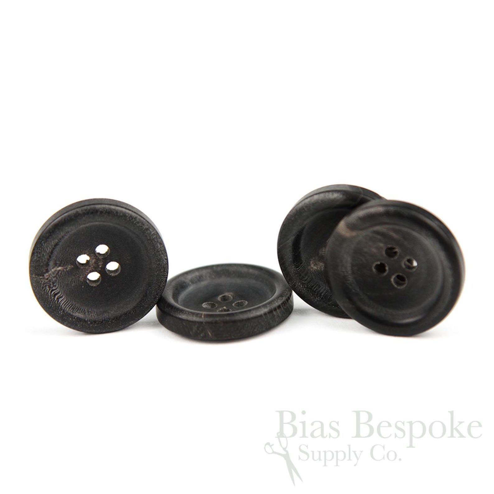 FIRPO Faded Matte Black Real Buffalo Horn Buttons, Made in Italy - Etsy