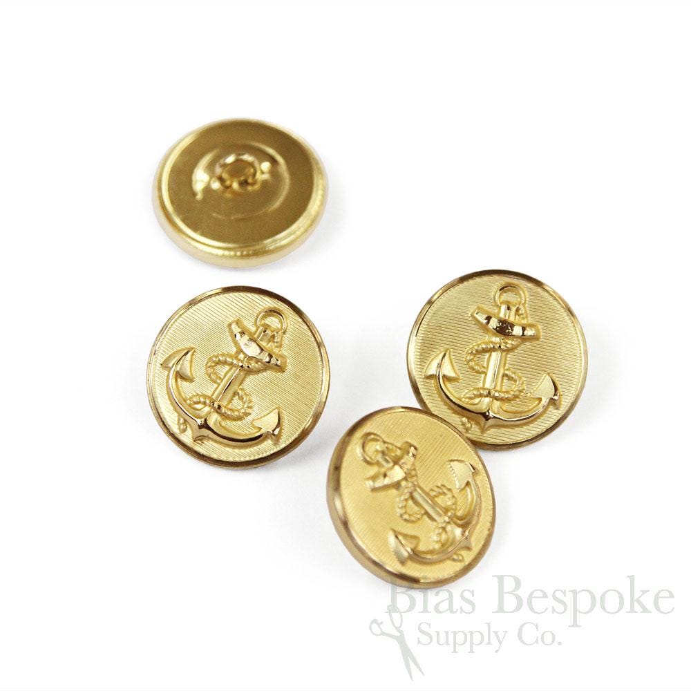 Sets of Handsome Gold Anchor Buttons in Three Sizes, Made in France - Etsy