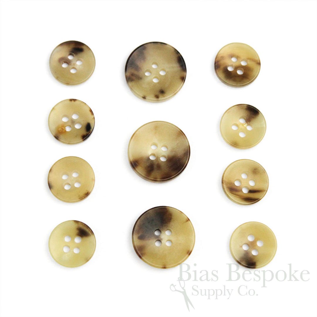 URSUN Modern Blonde & Brown Real Horn Suit Buttons, Made in Italy - Etsy
