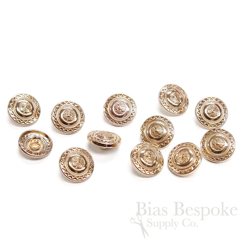 Patterned Rose Gold Color Buttons in Two Sizes | Etsy