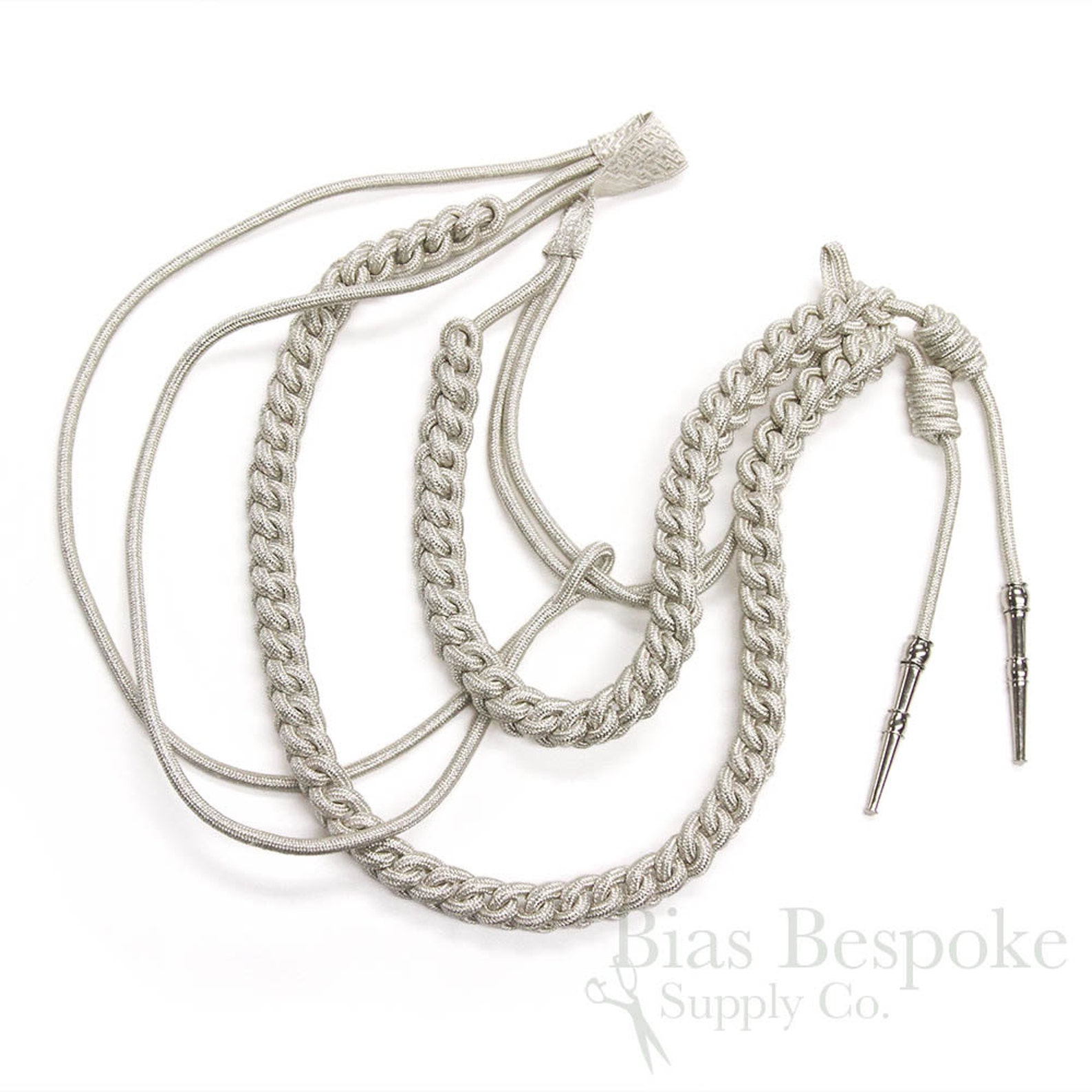 BEAU Braided Aiguillette With Metal Tips, Gold and Silver - Etsy