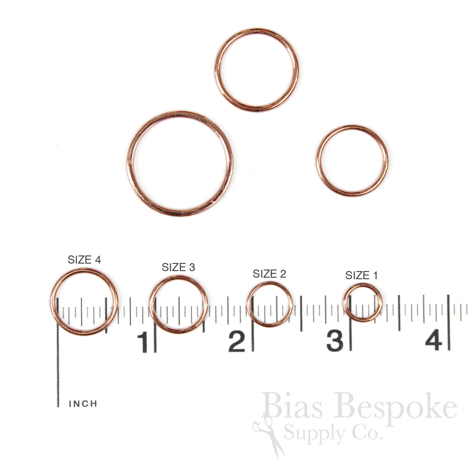 Set of 50 Rose Gold Colored Metal Rings for Lingerie-making | Etsy