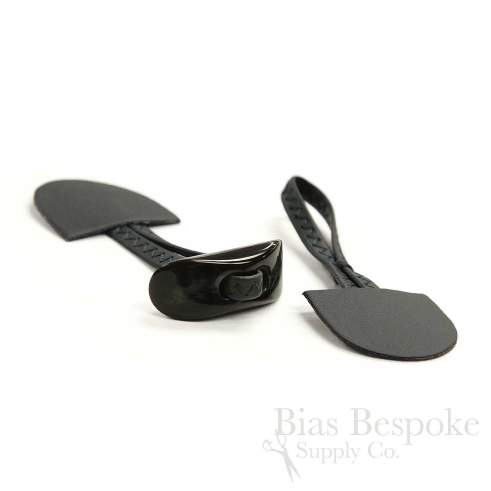 5 1/2" Leather and Horn Toggle Closures in Four Colors, Made in Italy ...