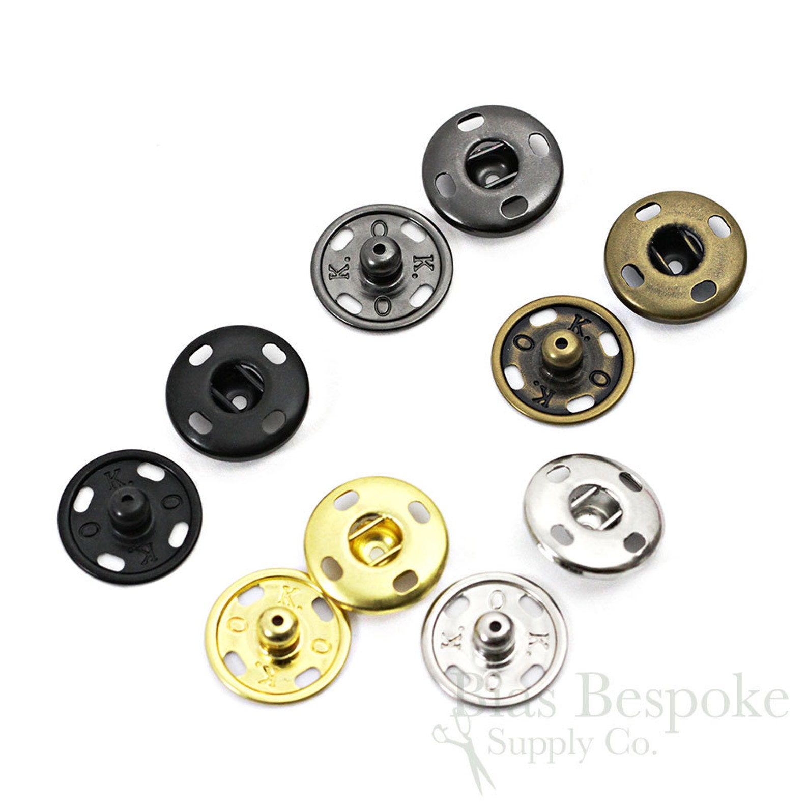 60 Sets of High Quality Sew-on Snaps 17mm 5 Colors Available - Etsy