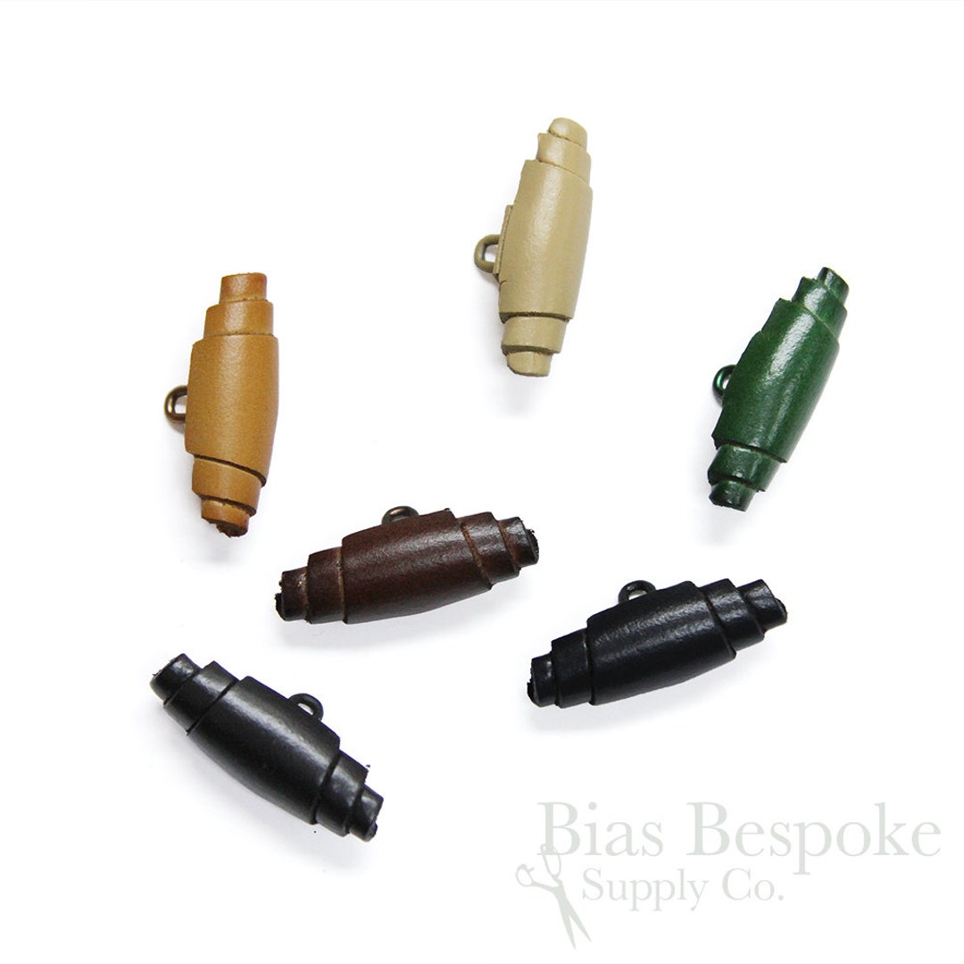 Set of 3 EVIGLA Leather Toggle Buttons, Made in Italy - Etsy