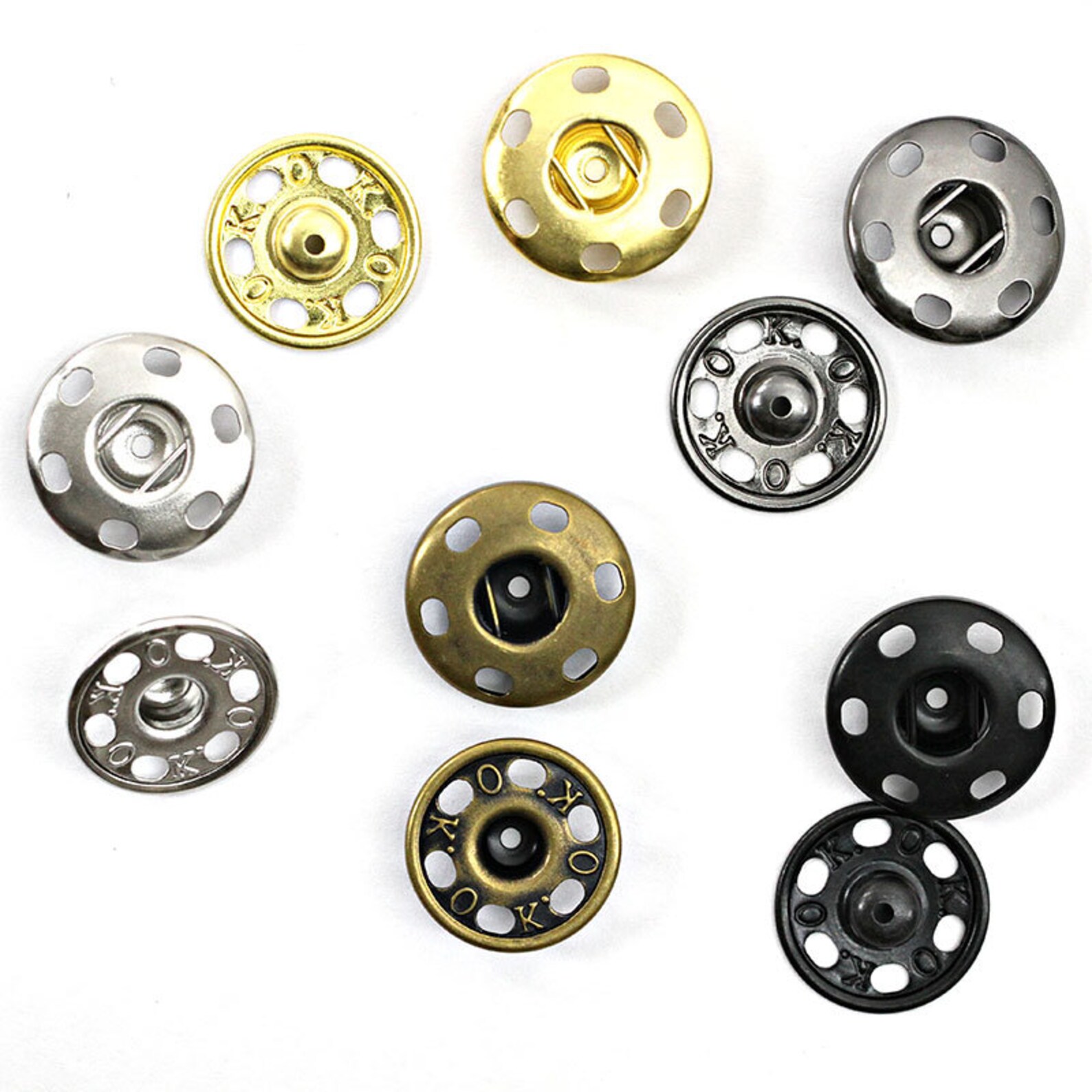 60 Sets of High Quality Sew-on Snaps 19mm 5 Colors Available - Etsy