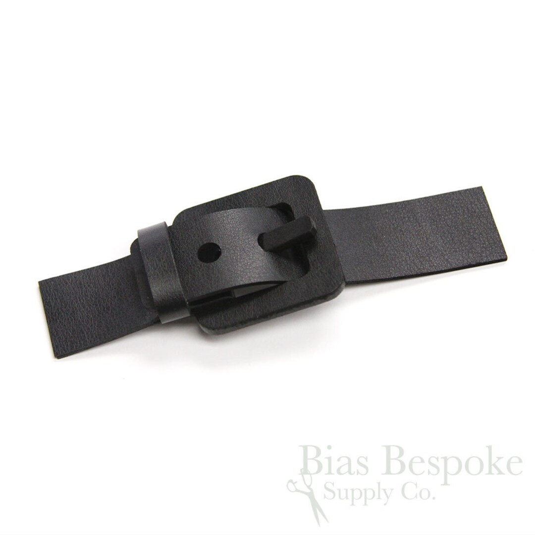 Modern Black Imitation Leather Toggle-style Buckle, Made in Italy - Etsy