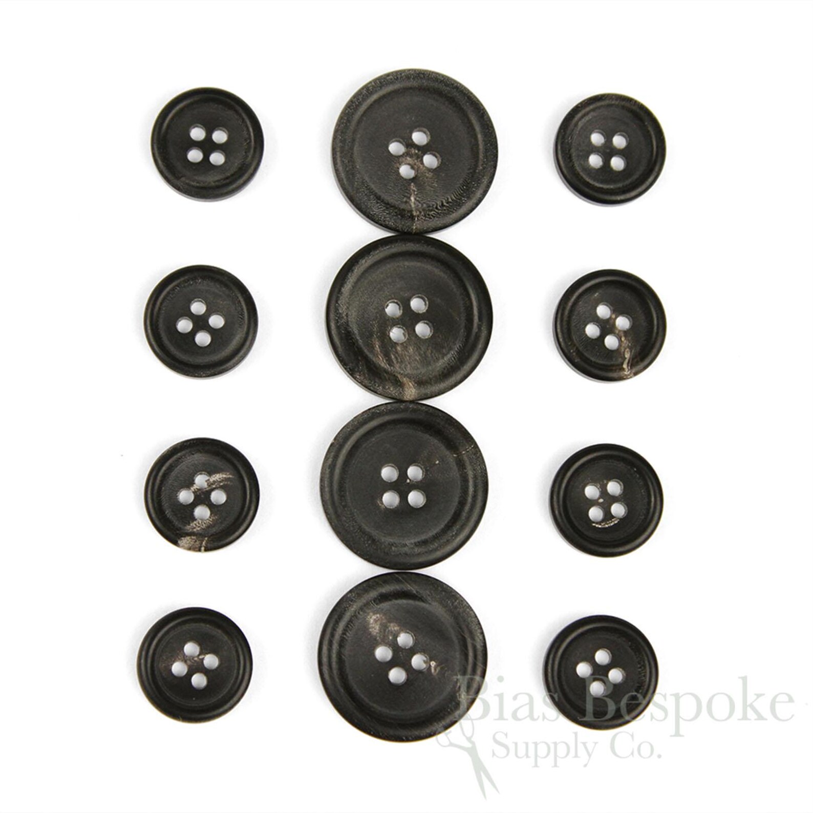 FIRPO Faded Matte Black Real Buffalo Horn Buttons, Made in Italy - Etsy