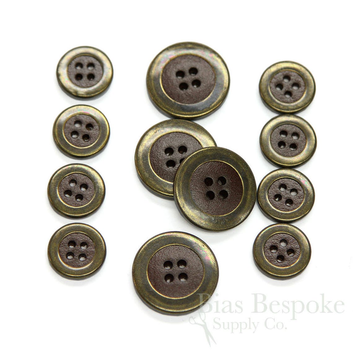 Dark Brown Leather Suit & Overcoat Buttons With Wide Metal - Etsy