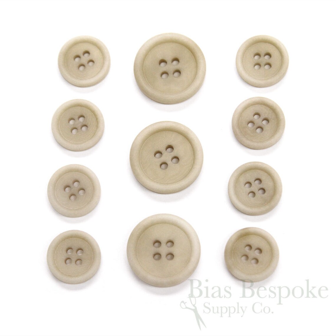 Sets of LUCA Classic Matte Beige Corozo Suit Buttons Made in - Etsy