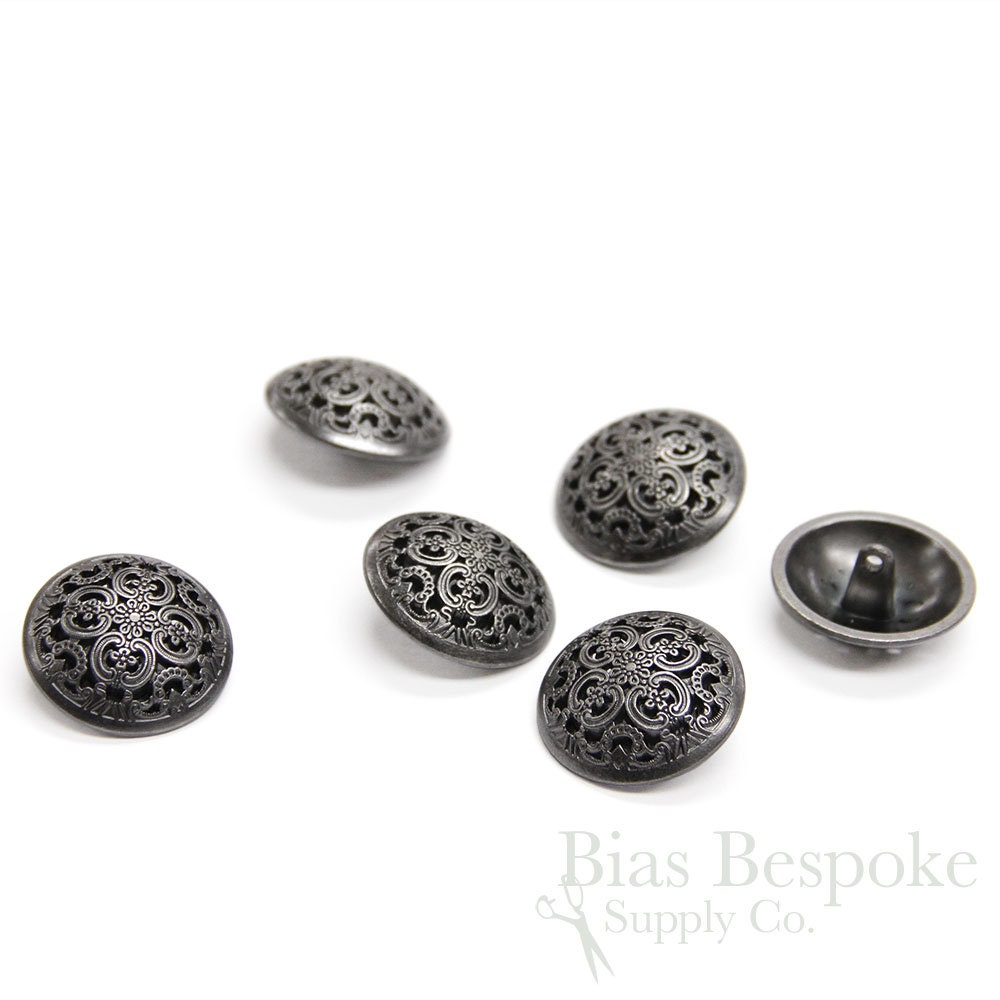 Antique Silver Metal Filigree Buttons in Two Sizes - Etsy