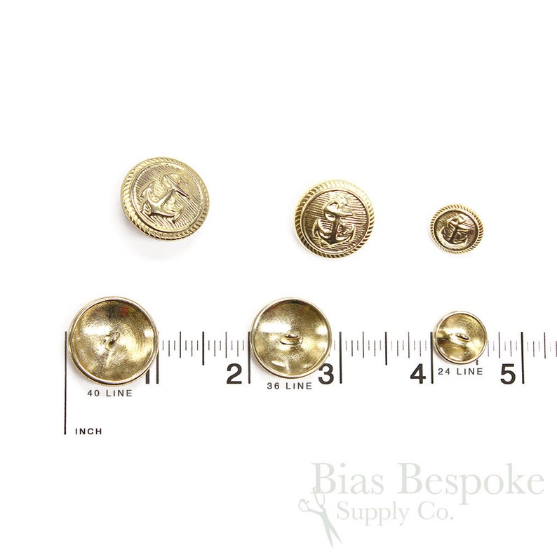Pale Gold Anchor Suit and Coat Buttons, Made in Italy - Etsy